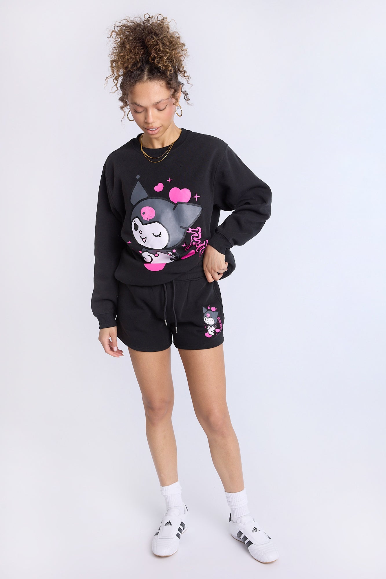 Kuromi Graphic Fleece Shorts – Bluenotes