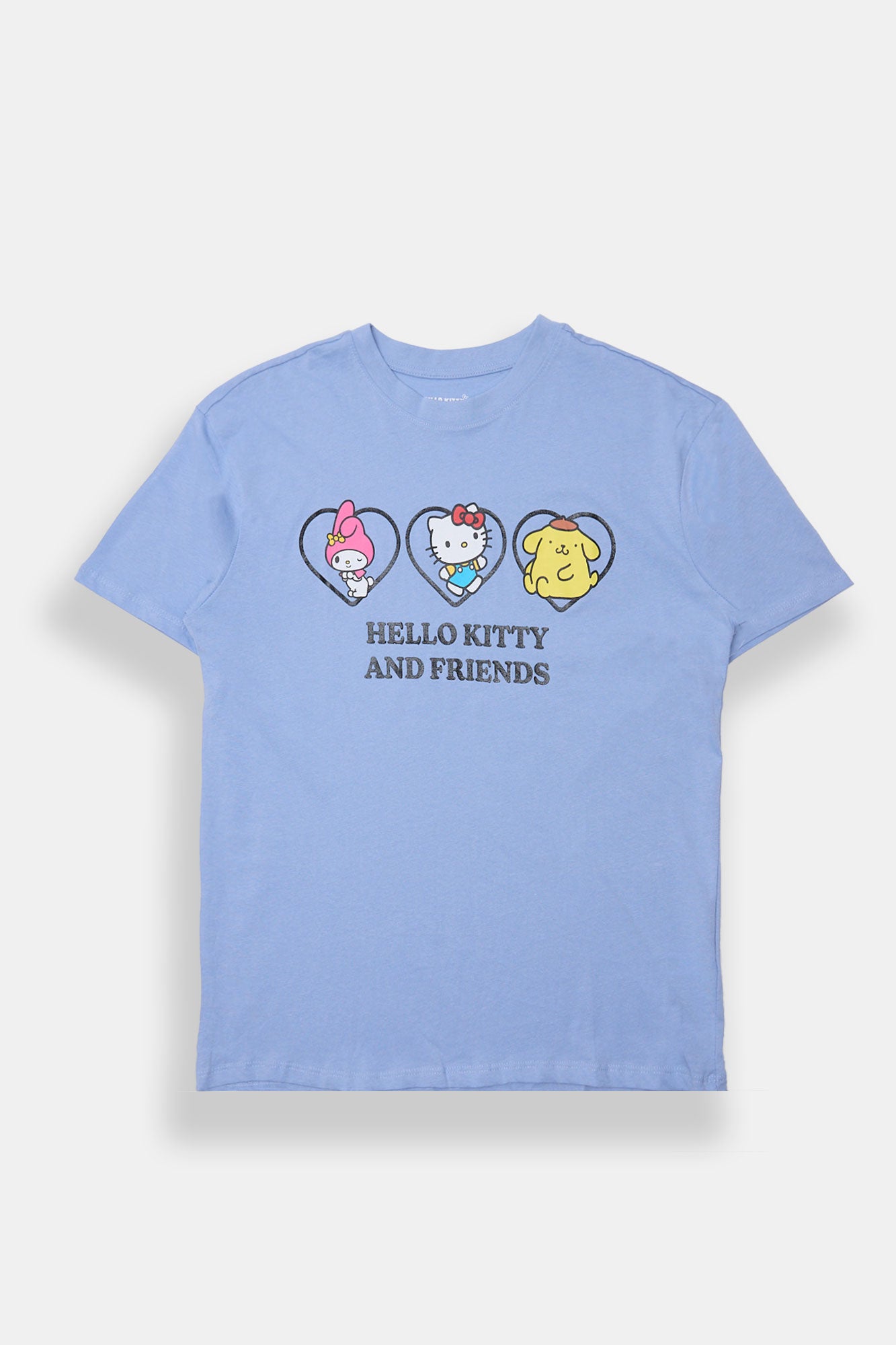 Hello Kitty And Friends Glitter Heart Graphic Boyfriend Tee – Bluenotes